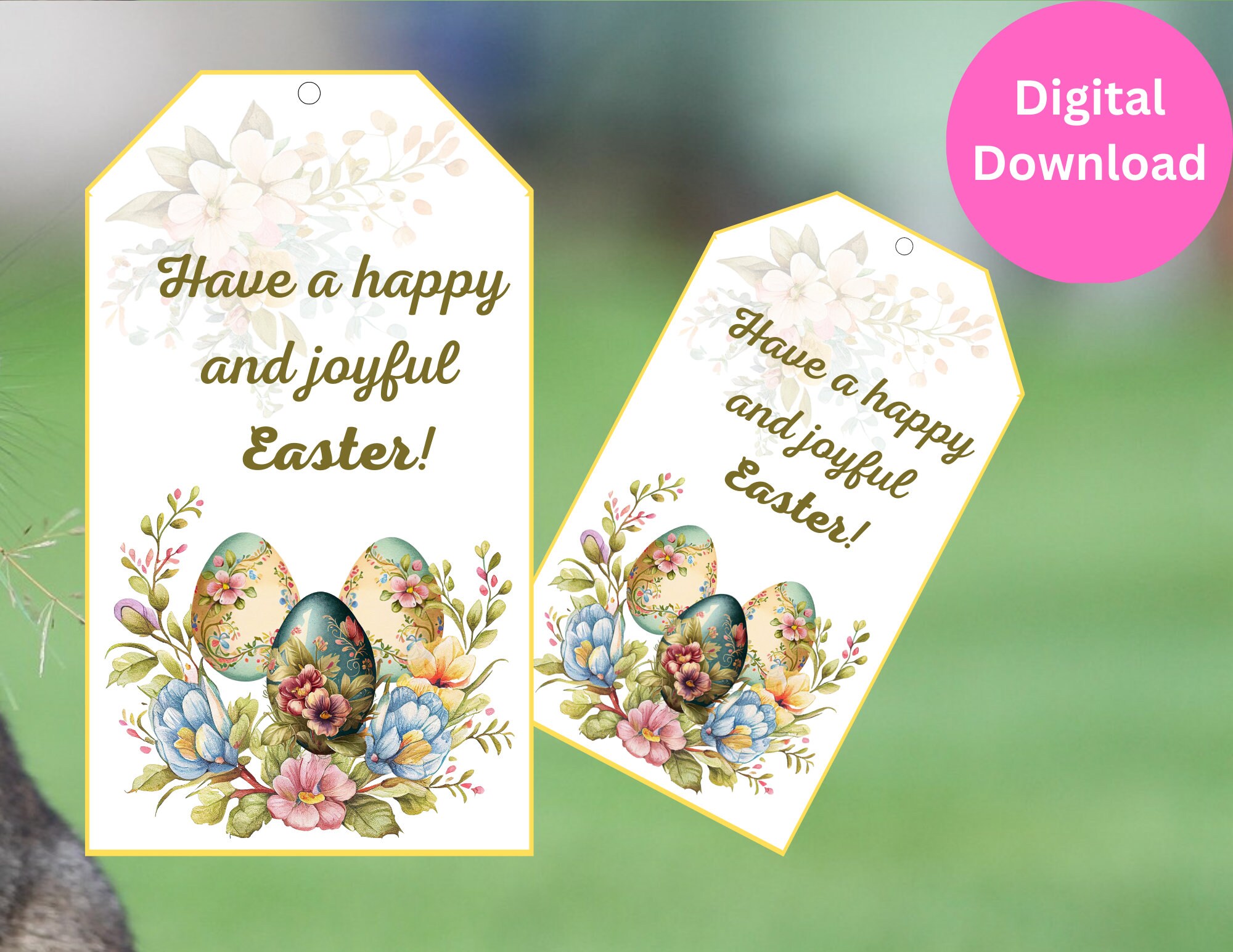 Printable Easter Gift Tags, Favor Tags, Easter Eggs Tags, Sweets Tags ...