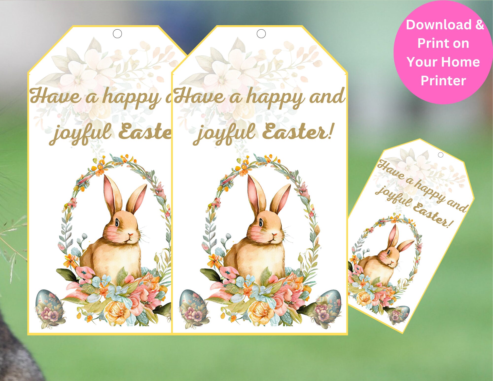 Printable Easter Gift Tags, Favor Tags, Easter Bunny Tags, Sweets Tags ...