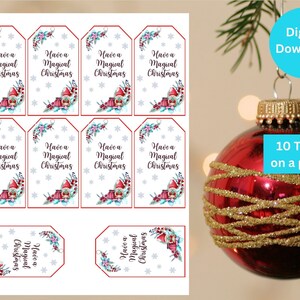 Printable Christmas Gift Tags, Holiday Gift Tags, Cookie Tags, Favor ...