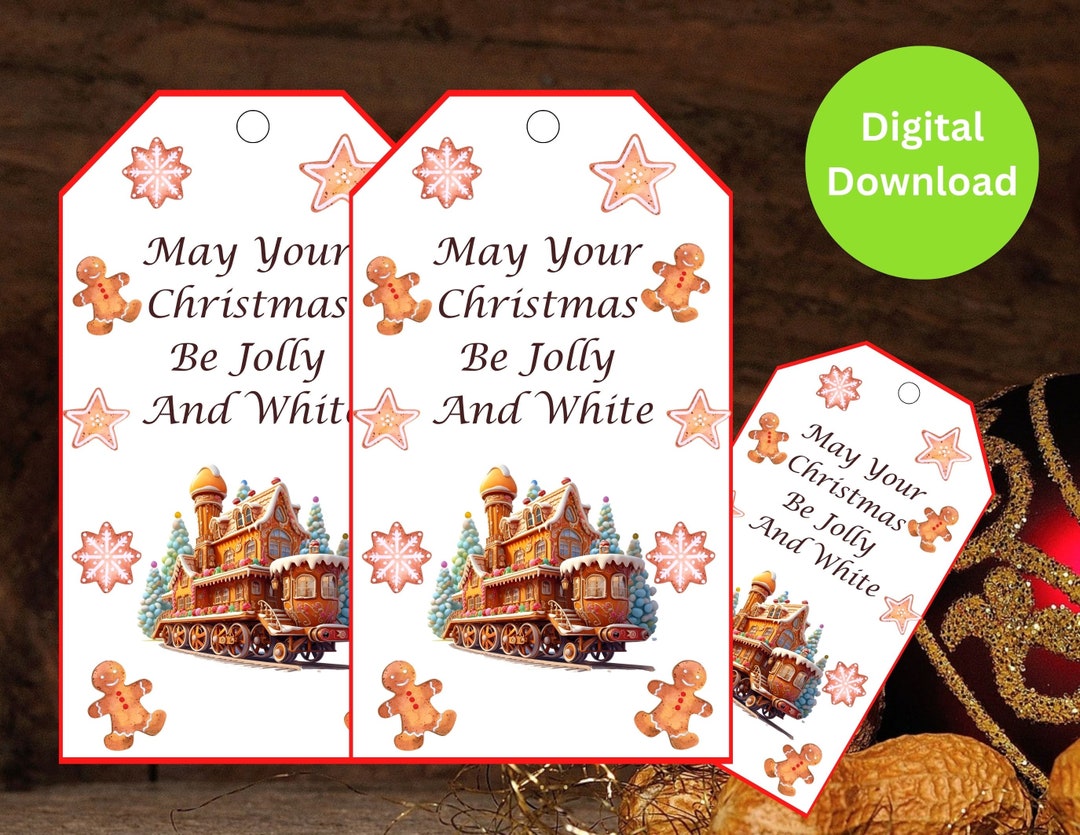 Printable Christmas Gift Tags, Holiday Gift Tags, Cookie Tags, Favor ...
