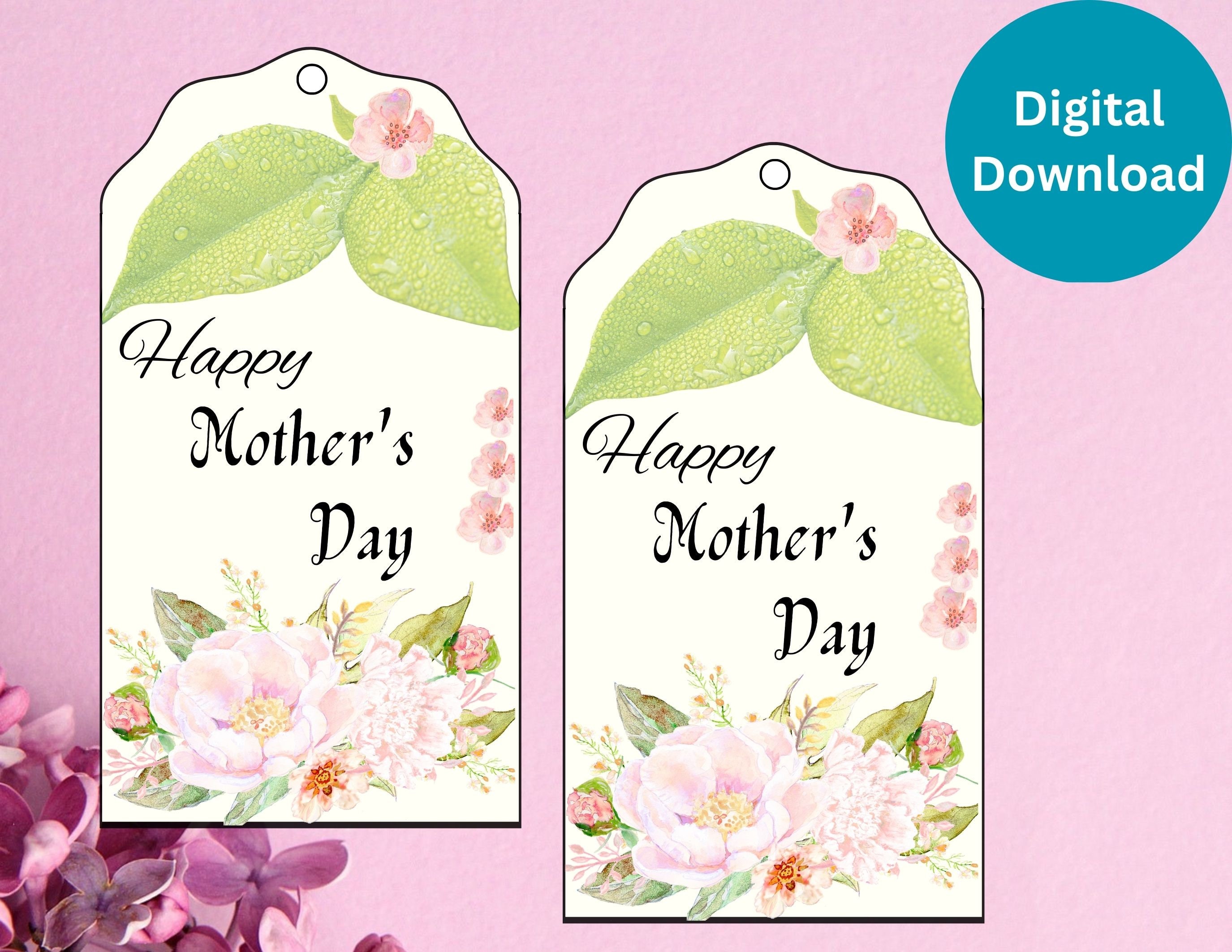 Printable Mother's Day Gift Tags, Favor Tags, Sweet Tags, Mother's Day ...