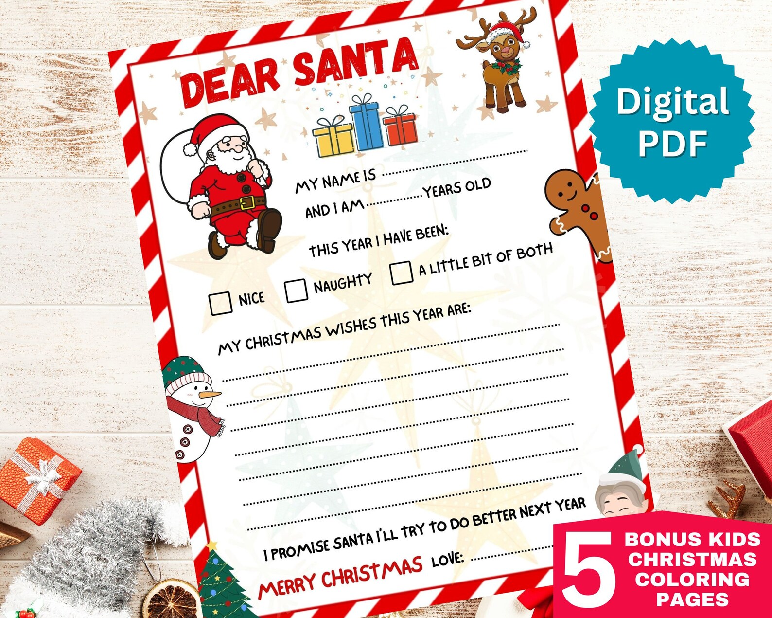 Christmas Letters to Santa, Letter to Santa Claus, Christmas Wish List ...