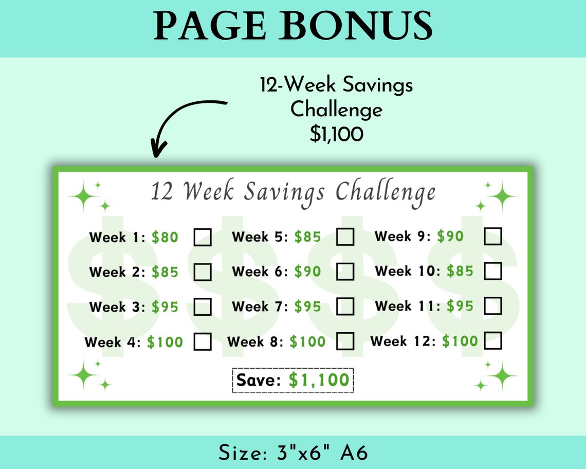 Minimalist Savings Challenge Printable Savings Challenge Bundle Monthly ...
