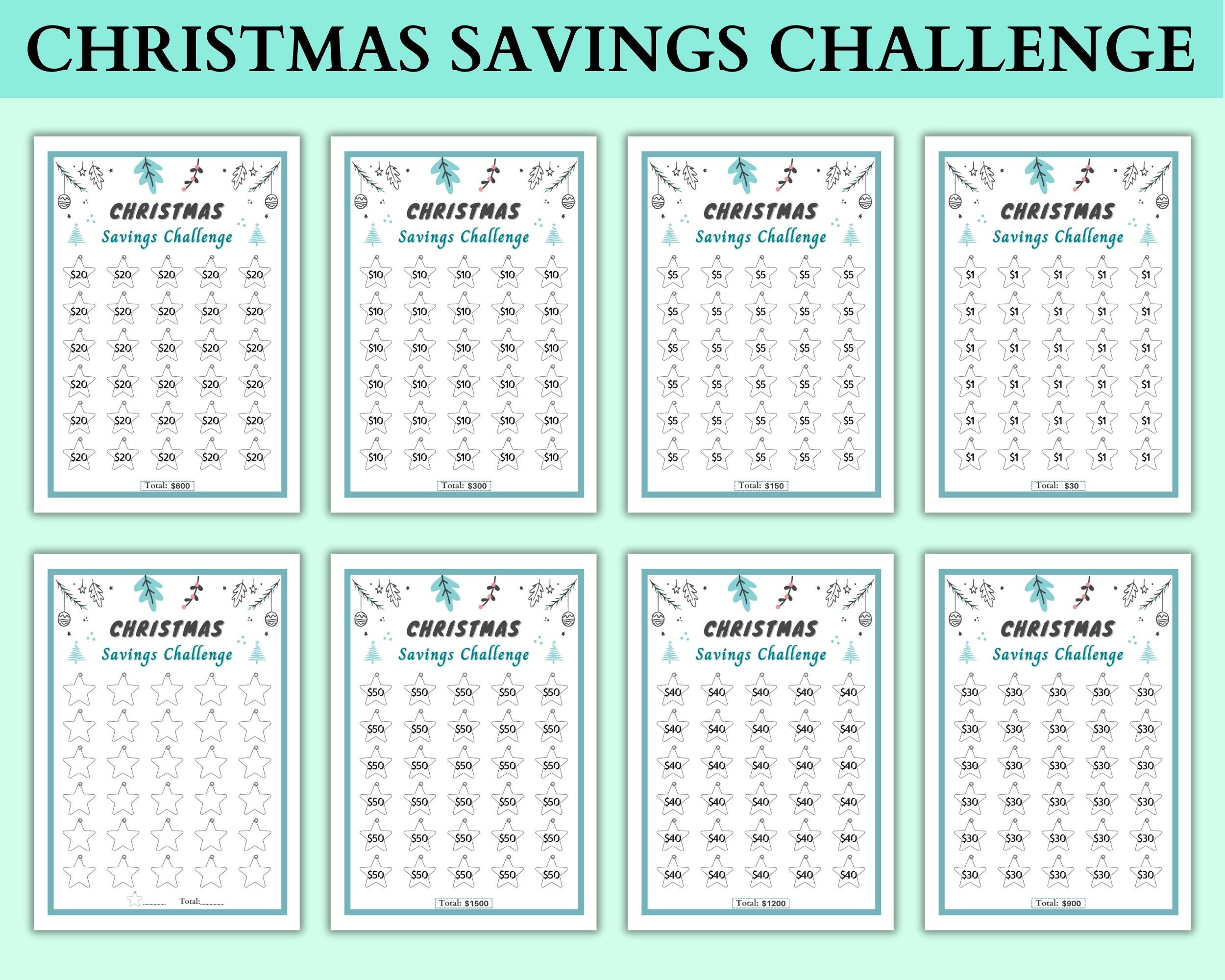 Christmas Savings Challenge, Mini Savings Challenge Printables, A6 ...