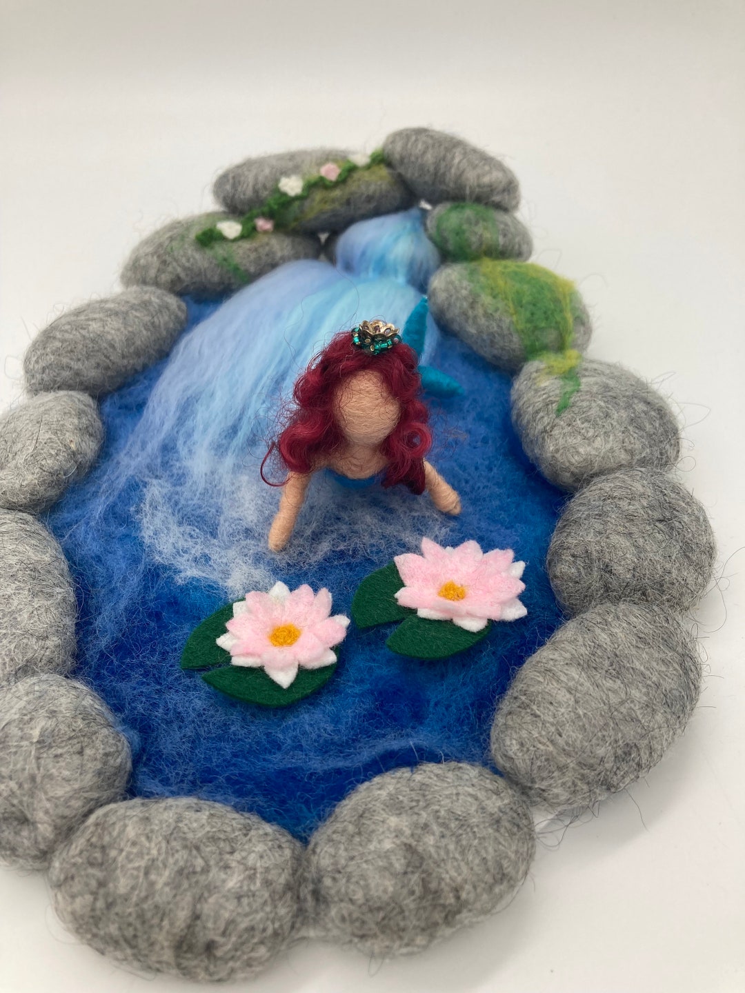 Small Felted Pond Including Mermaid, - Etsy