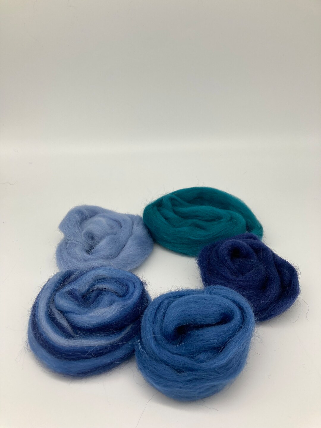 Wool Mix Bag Blue 50 G, Mountain Sheep Mix, Felting Wool for Beginners ...