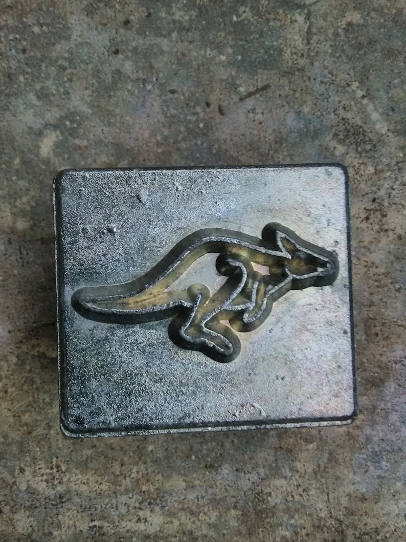 Leather Stamp With Kangaroo Design - Etsy