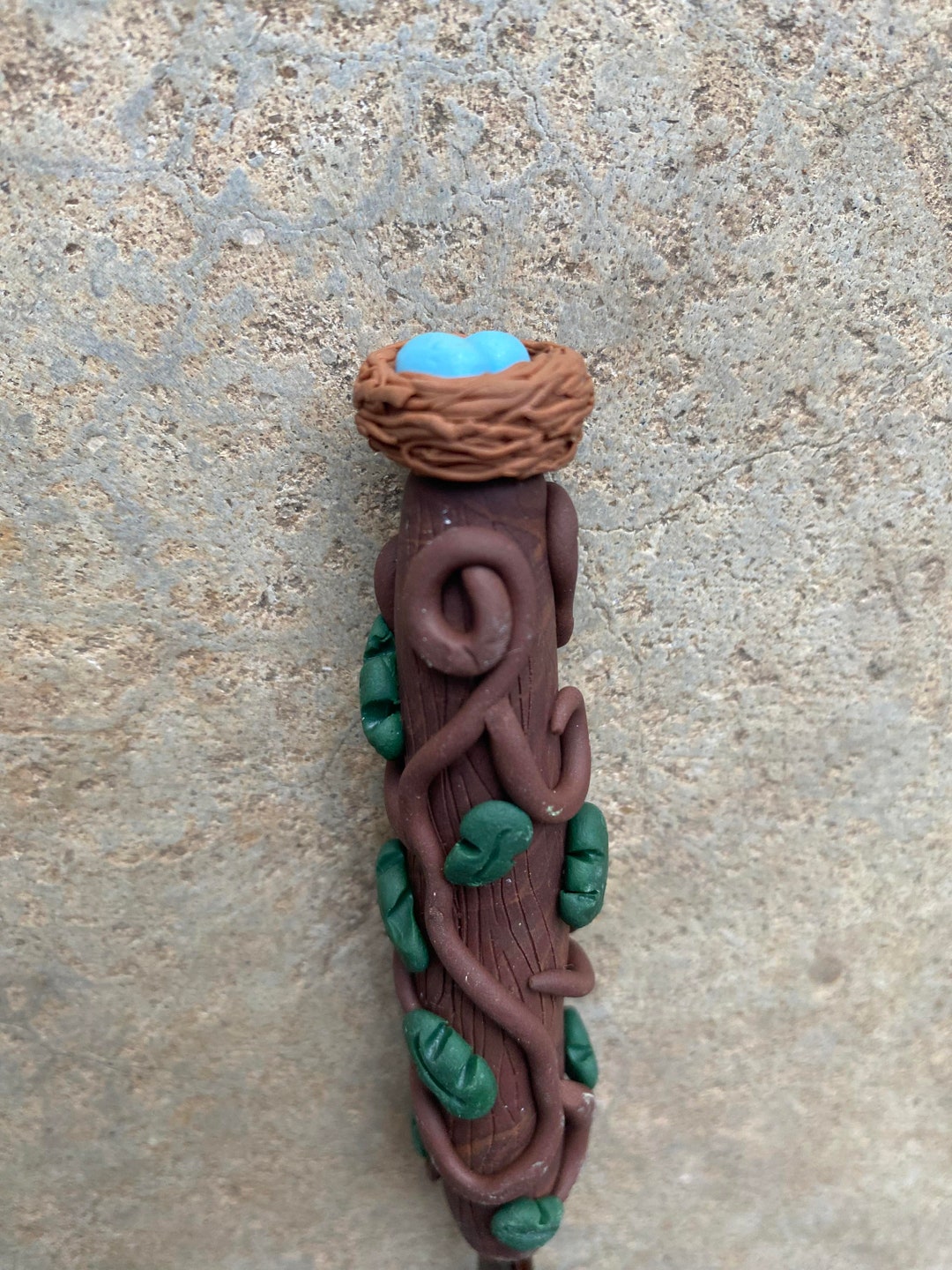 Robin's Nest Polymer Clay Crochet Hook - Etsy