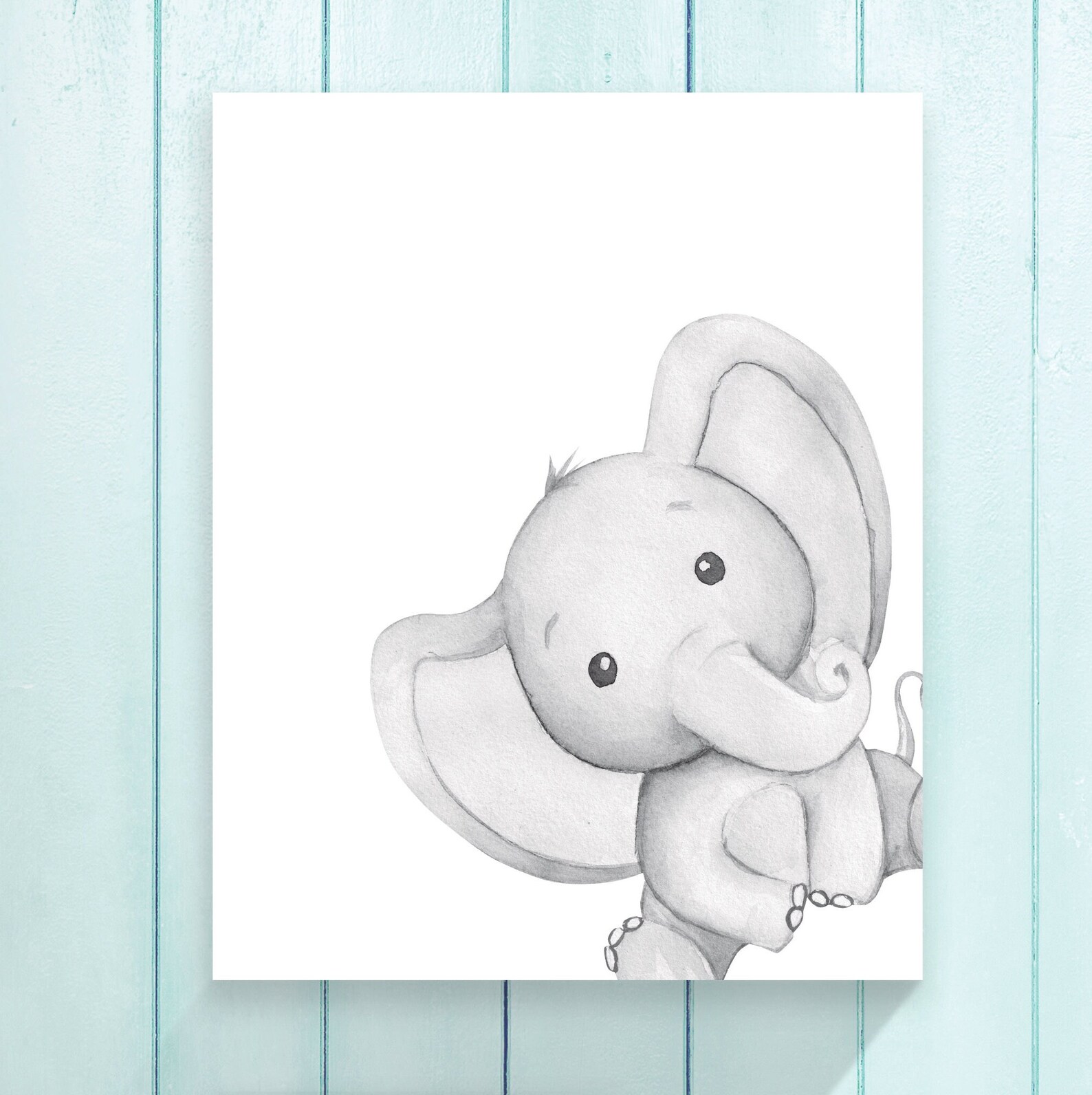 Personalised Elephant Nursery Prints - Etsy