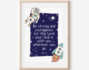 Bible Verse Space Poster - Etsy