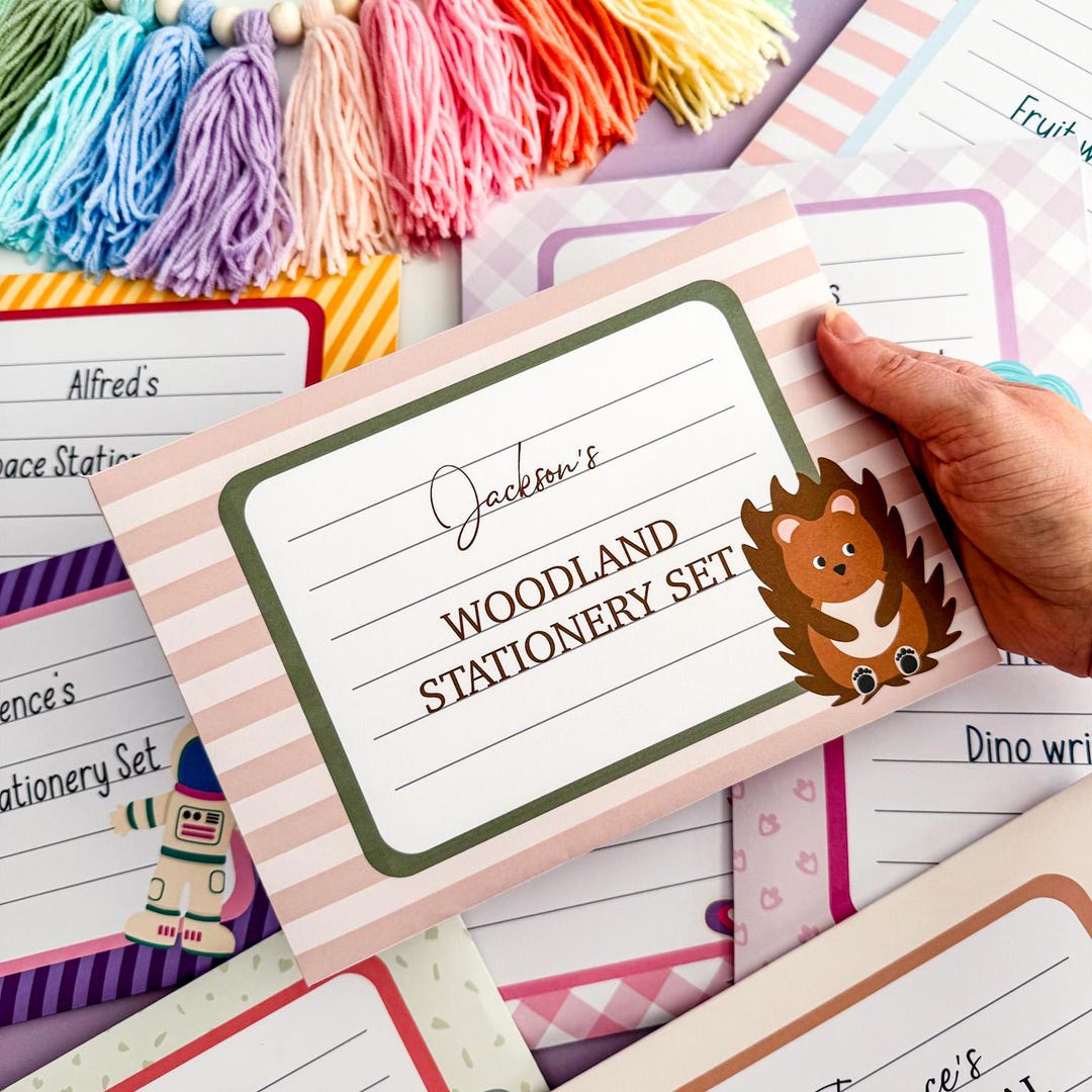Woodland Animal Writing Set for Children, Cute Summer Activity for Kids ...