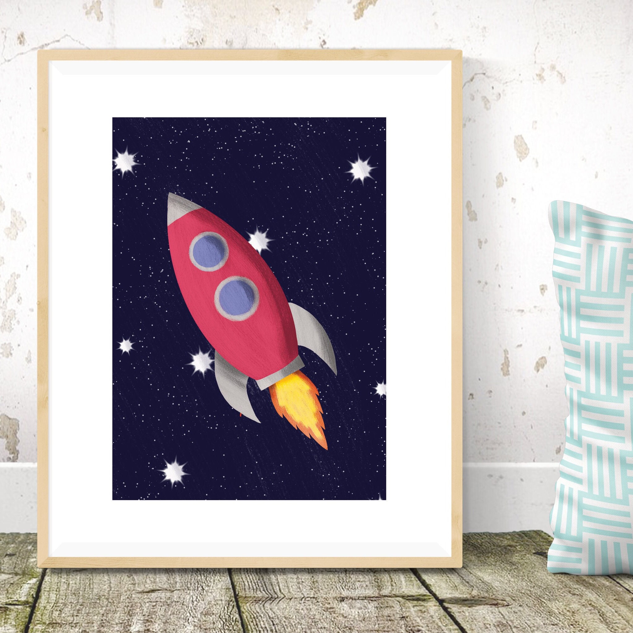 Personalised Space Theme Bedroom Print Set Space Themed - Etsy UK