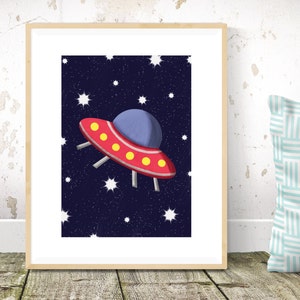 Personalised Space Theme Bedroom Print Set, Space Themed Nursery ...