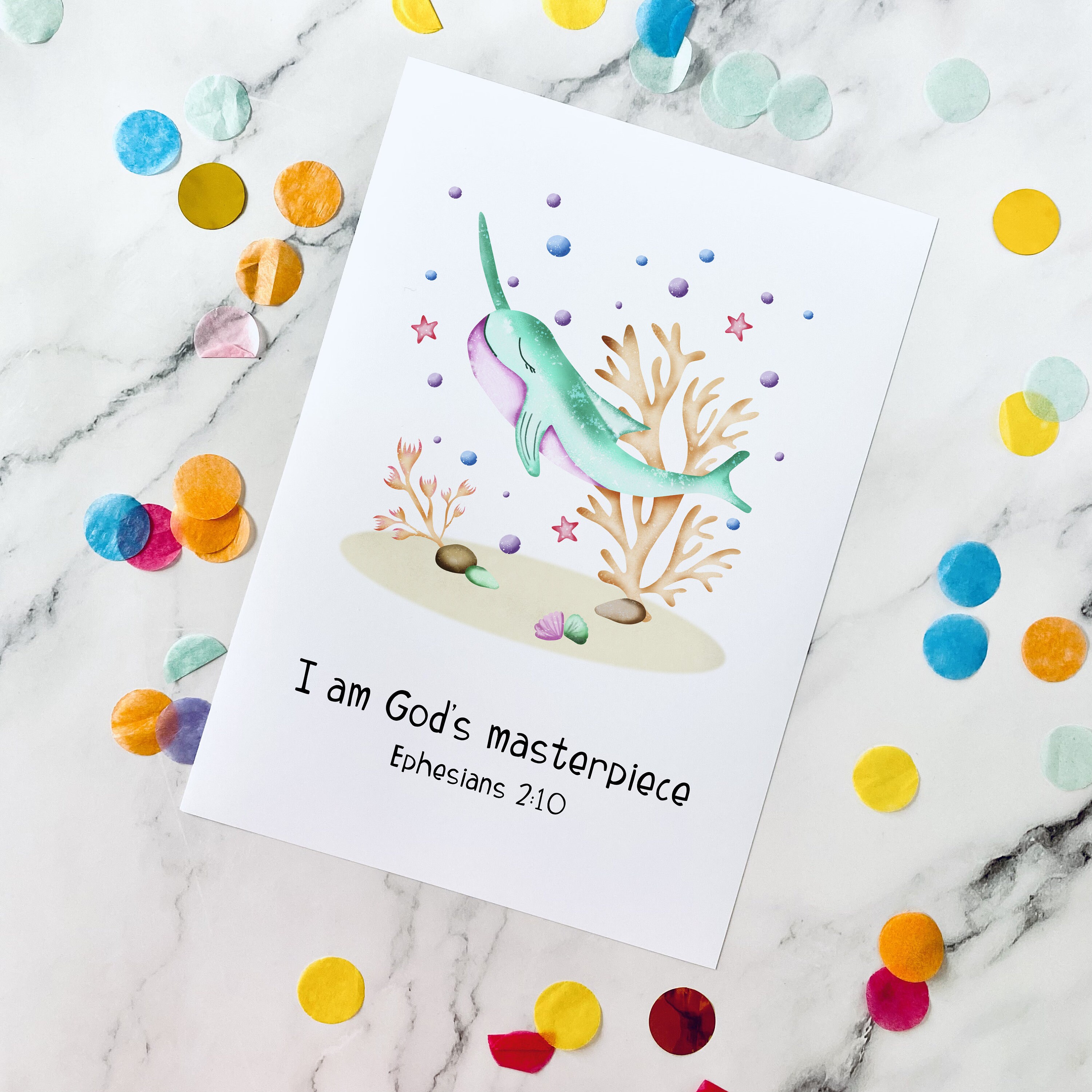 Ocean Bible Verse Nursery Print Set New Baby Sea Animal | Etsy