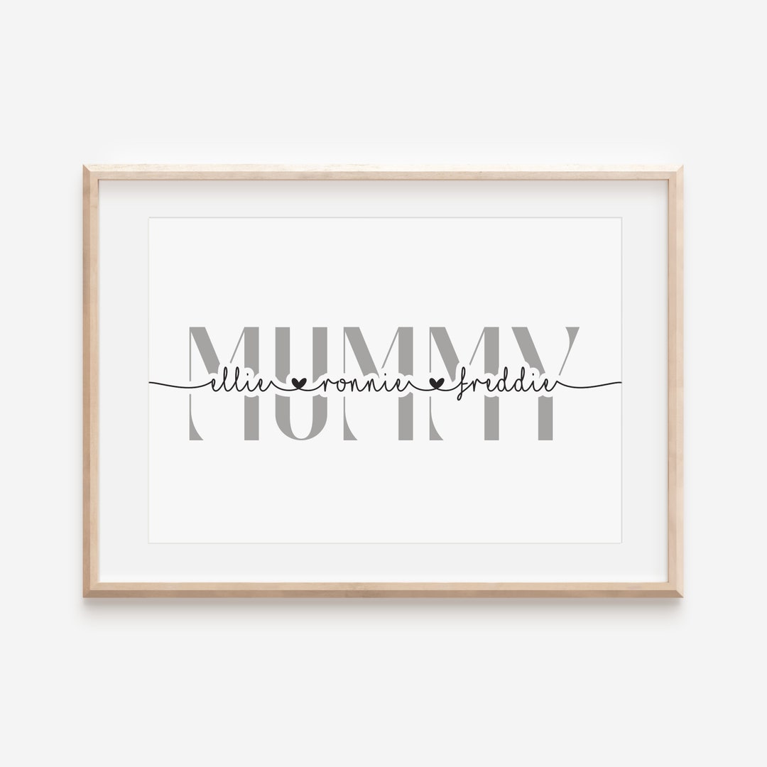 Personalised Mummy Print, Mother and Child Print, New Mummy Gift, Mums ...