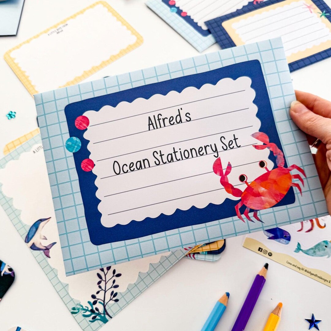 Ocean Letter Writing Set for Kids | Fun Gift for Young Writers | Under the Sea Stationery With ...