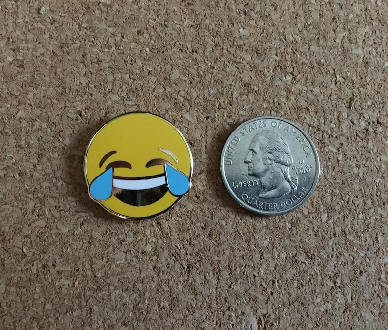 Crying Laughing Emoji Pin, Enamel Pin, Emoji - Etsy Canada