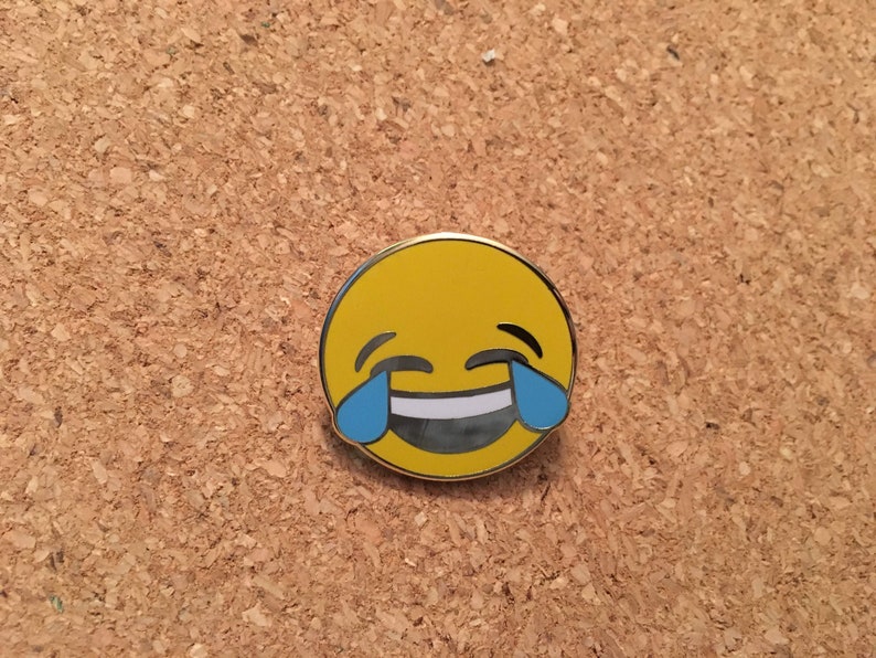 Crying Laughing Emoji Pin, Enamel Pin, Emoji - Etsy Canada