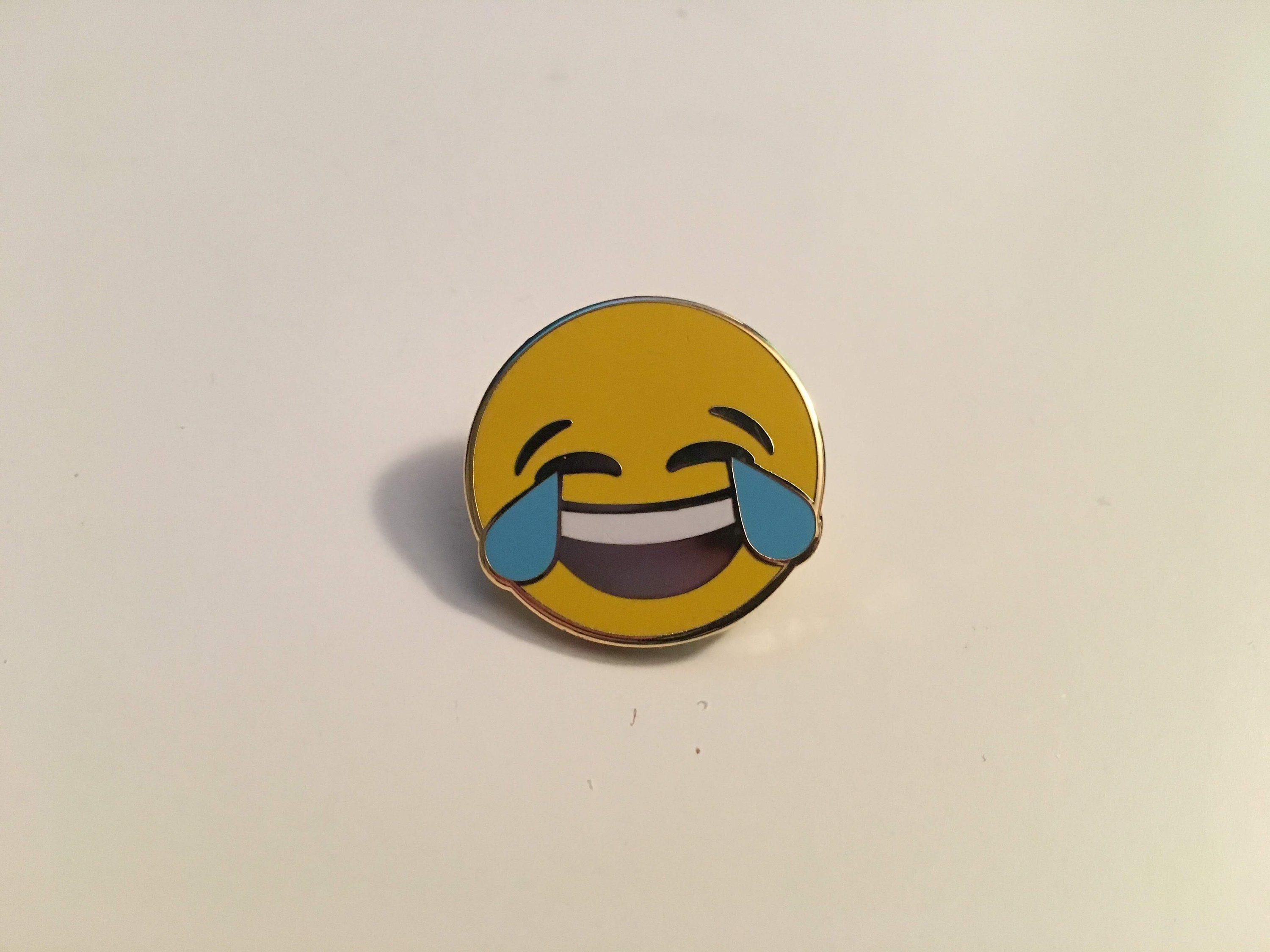 Crying Laughing Emoji Pin, Enamel Pin, Emoji - Etsy Canada