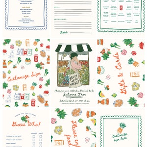 Fresh off the Market - Farmers Market Themed Invite, Signs Recipe Cards ...