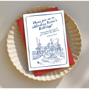 Coquette Dinner Party Invitation Template: Elegant Events (PDF) - Etsy