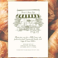 Home Cafe Birthday Party Invitation Template Coffee Matcha Cafe Themed ...