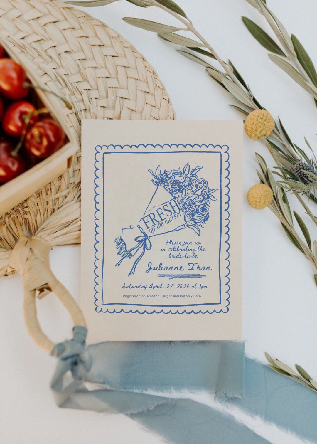 Fresh off the Market - Farmers Market Themed Invite, Signs Recipe Cards ...