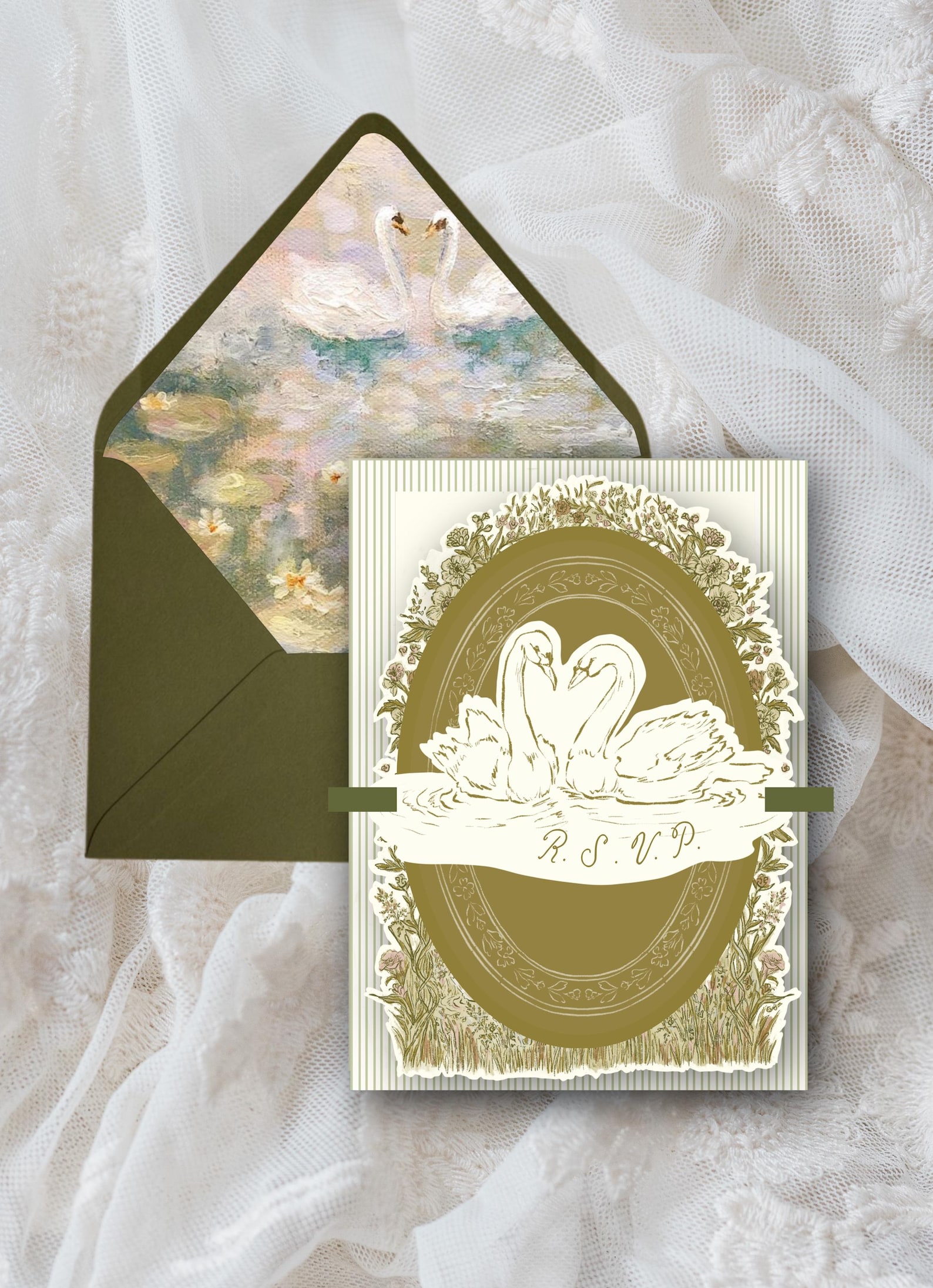 English Heirloom Wedding Suite | Classic English Swan Wedding ...