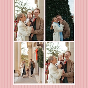 Hand Drawn Quilted Christmas Card | Digital Template | Personalized ...