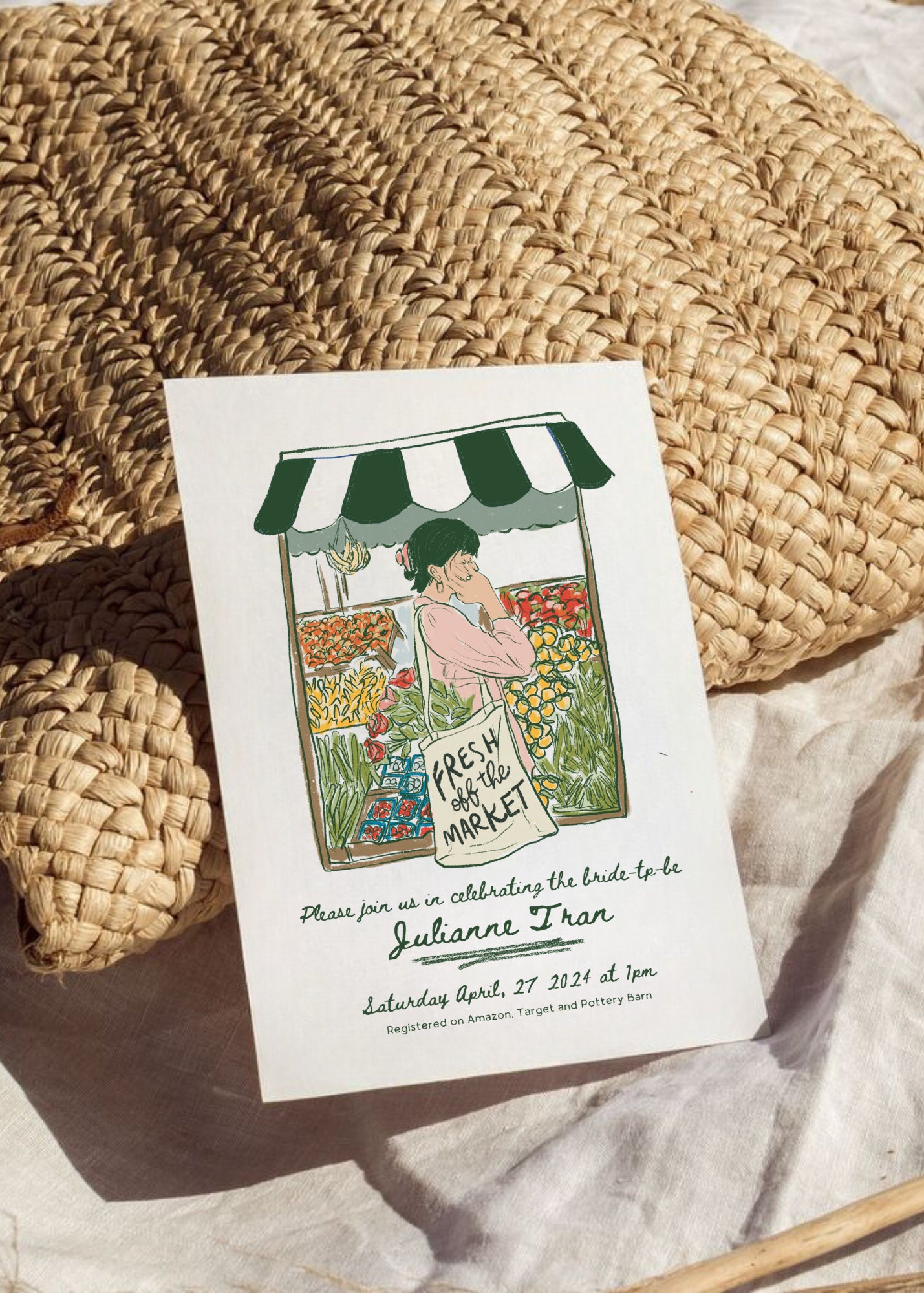 Fresh off the Market - Farmers Market Themed Invite, Signs Recipe Cards ...