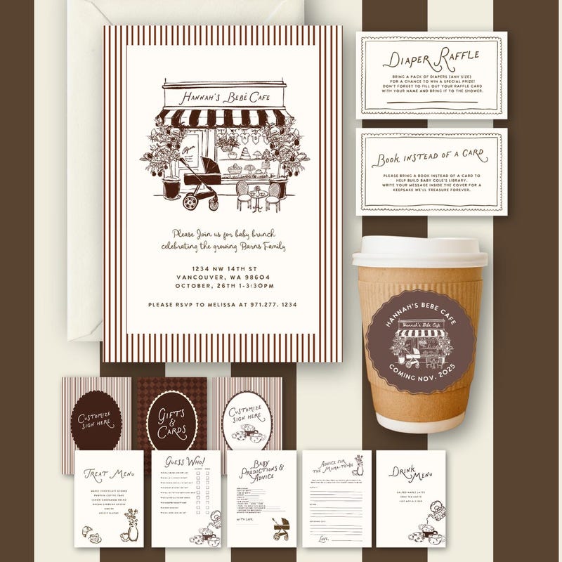 Baby Shower Cafe Menu - Etsy