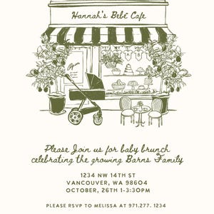 Bebe Cafe | Baby is Brewing | Home Cafe Themed BABY Shower Bundle ...