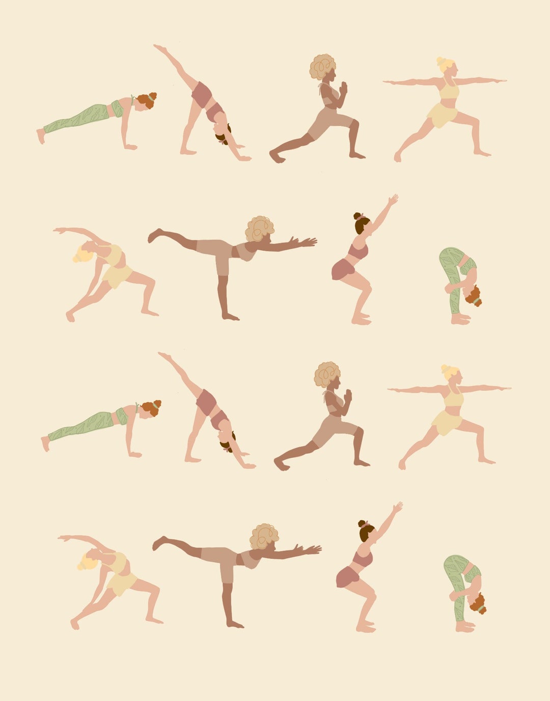 DIGITAL DOWNLOAD Yoga Poster 'breathe&flow' Yoga Print, Yoga Wall Art ...