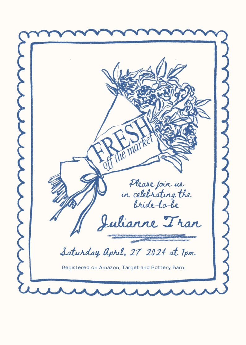 Fresh off the Market - Farmers Market Themed Invite, Signs Recipe Cards ...