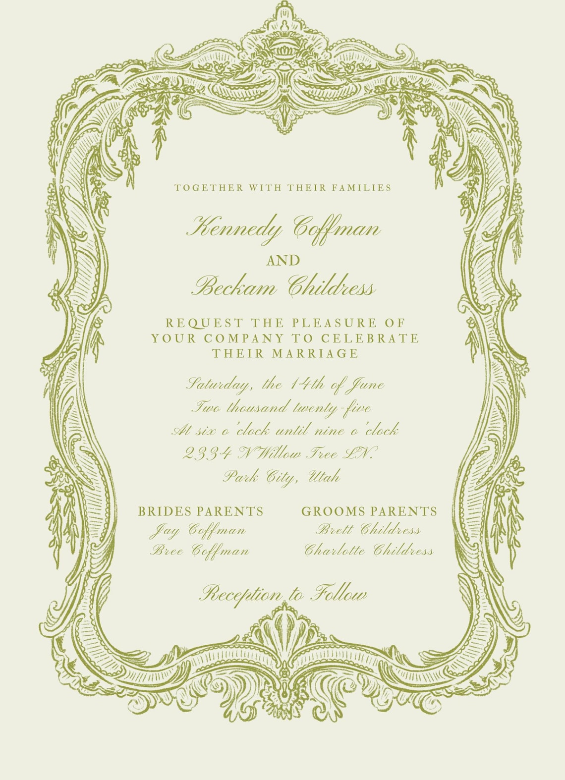 Victorian Wedding Invitation Suite: Romantic Spring Canva Template ...