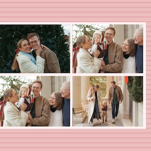 Hand Drawn Quilted Christmas Card | Digital Template | Personalized ...