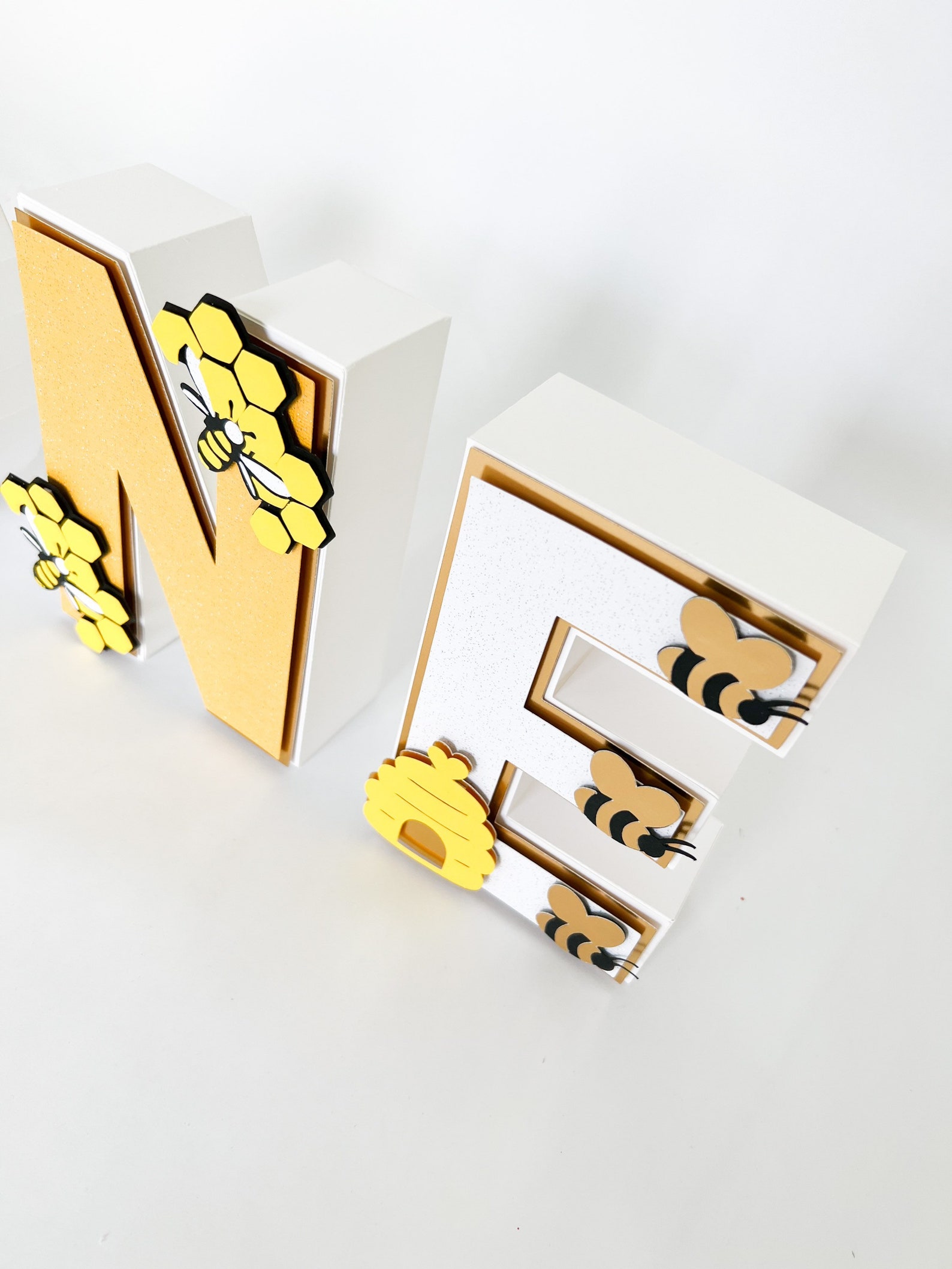 1st Bee Birthday ONE Letters Gold Bee Decor Birthday Party - Etsy