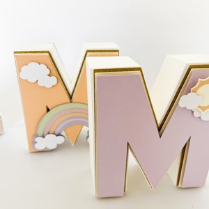 Rainbow Party Customized Letters Pastel Rainbow Theme Muted - Etsy