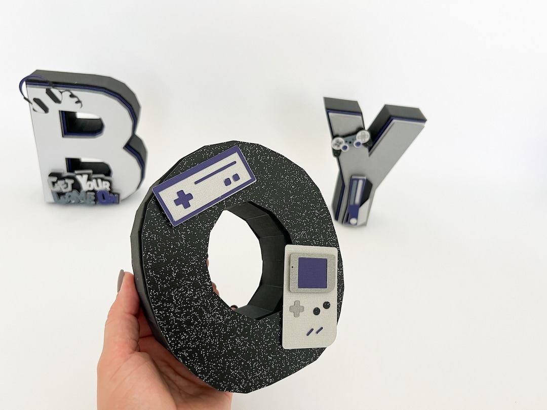 Gaming Customized Letters, Video Game Theme, Boy Birthday Decorations ...