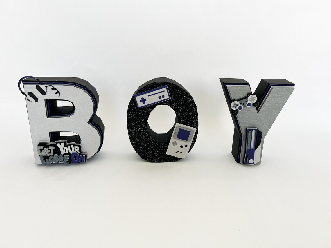 Gaming Customized Letters Video Game Theme Boy Birthday - Etsy