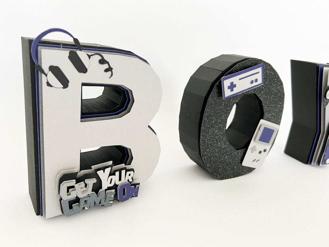 Gaming Customized Letters Video Game Theme Boy Birthday - Etsy