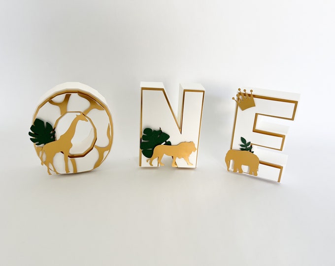 Wild One Party Decorations Customized Numbers Jungle 1st | Etsy