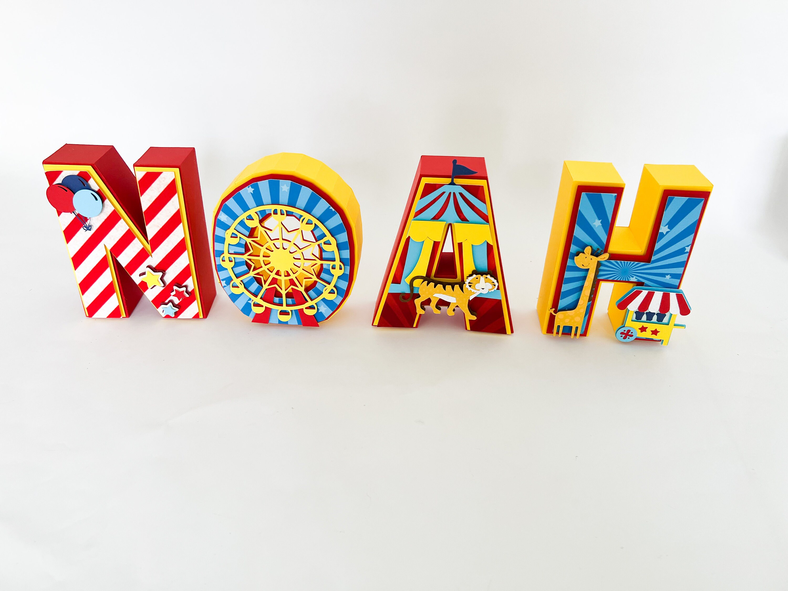 Circus Circus Birthday Party 3D Letters Birthday Decor - Etsy