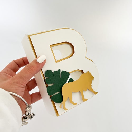 Safari Jungle Wild One Custom 3D Letters - Etsy