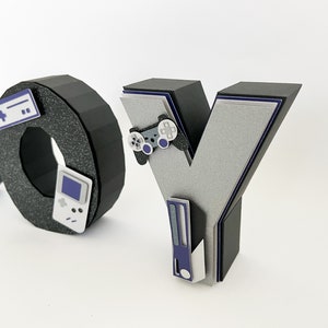 Gaming Customized Letters, Video Game Theme, Boy Birthday Decorations ...