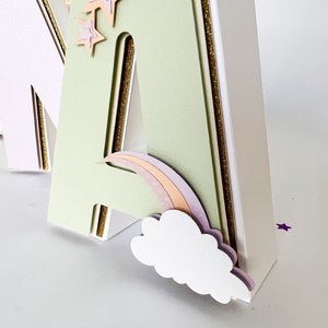 Rainbow Party Customized Letters Pastel Rainbow Theme Muted - Etsy