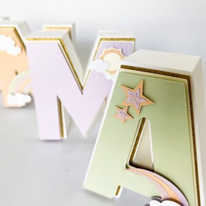 Rainbow Party Customized Letters Pastel Rainbow Theme Muted - Etsy