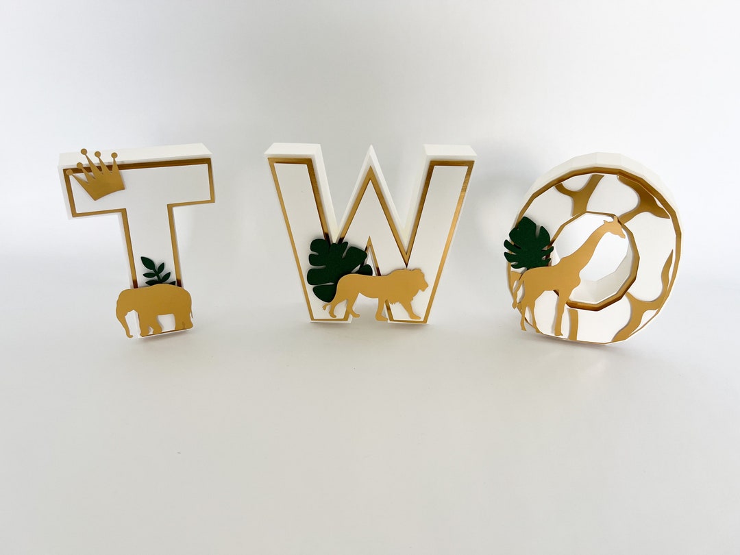 TWO Wild, 3D Sign, Wild One Party Decorations, Customized Letters ...