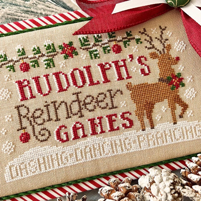 Rudolph Cross Stitch - Etsy