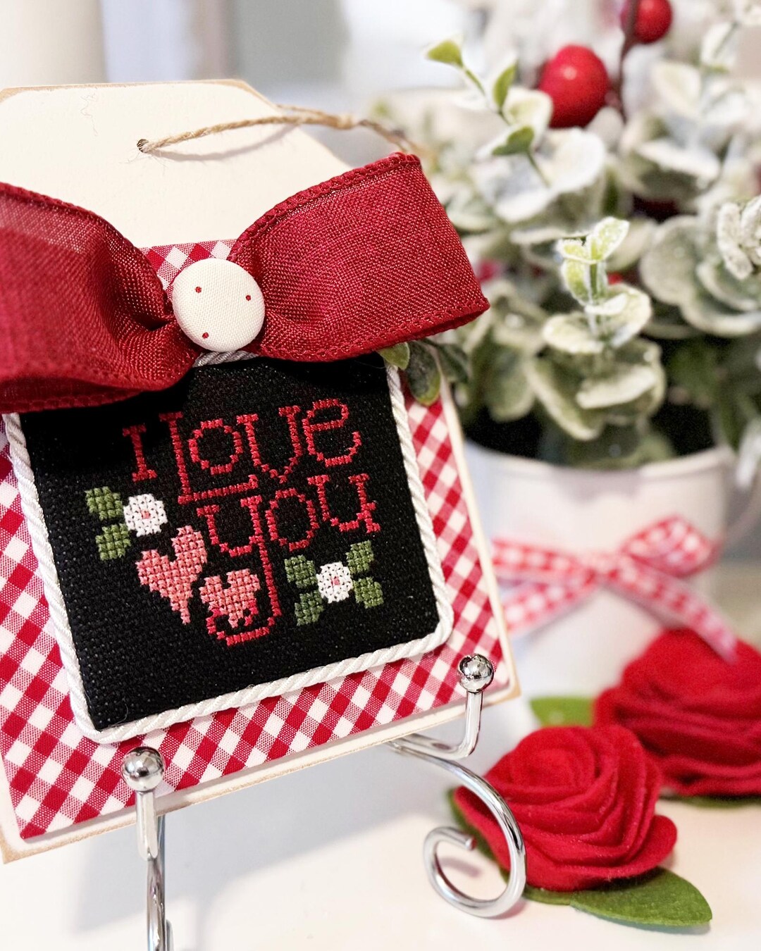 Cute Cross Stitch Design for Valentine's Day | PDF Cross Stitch Pattern ...